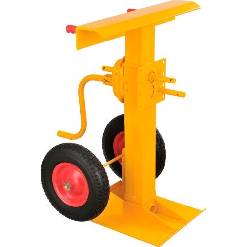NEW! Hand Crank Trailer Stand, Semi-Pneumatic Wheels, 100,000 Lb ...