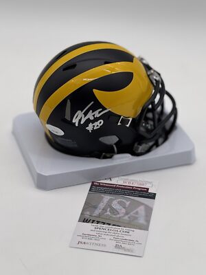 Kalel Mullings Autographed Michigan Wolverines Mini Football Helmet JSA ...