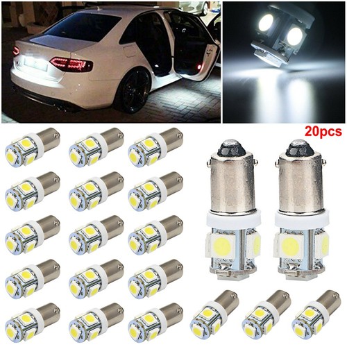 20x White BA9S T11 5050 5 SMD LED Car Interior Dome Map Light Bulb T11 ...