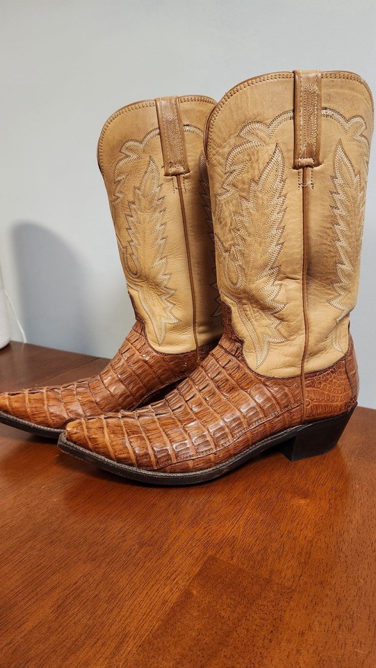 Lucchese 1883 Cognac Hornback Caiman Cowboy Western Boots Men’s 10D | eBay