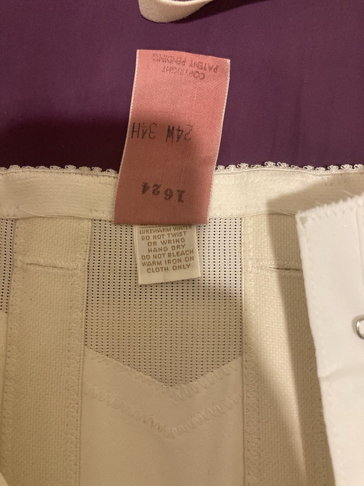 By OTC Zipper support panty girdle boned front and back vintage 24 ...