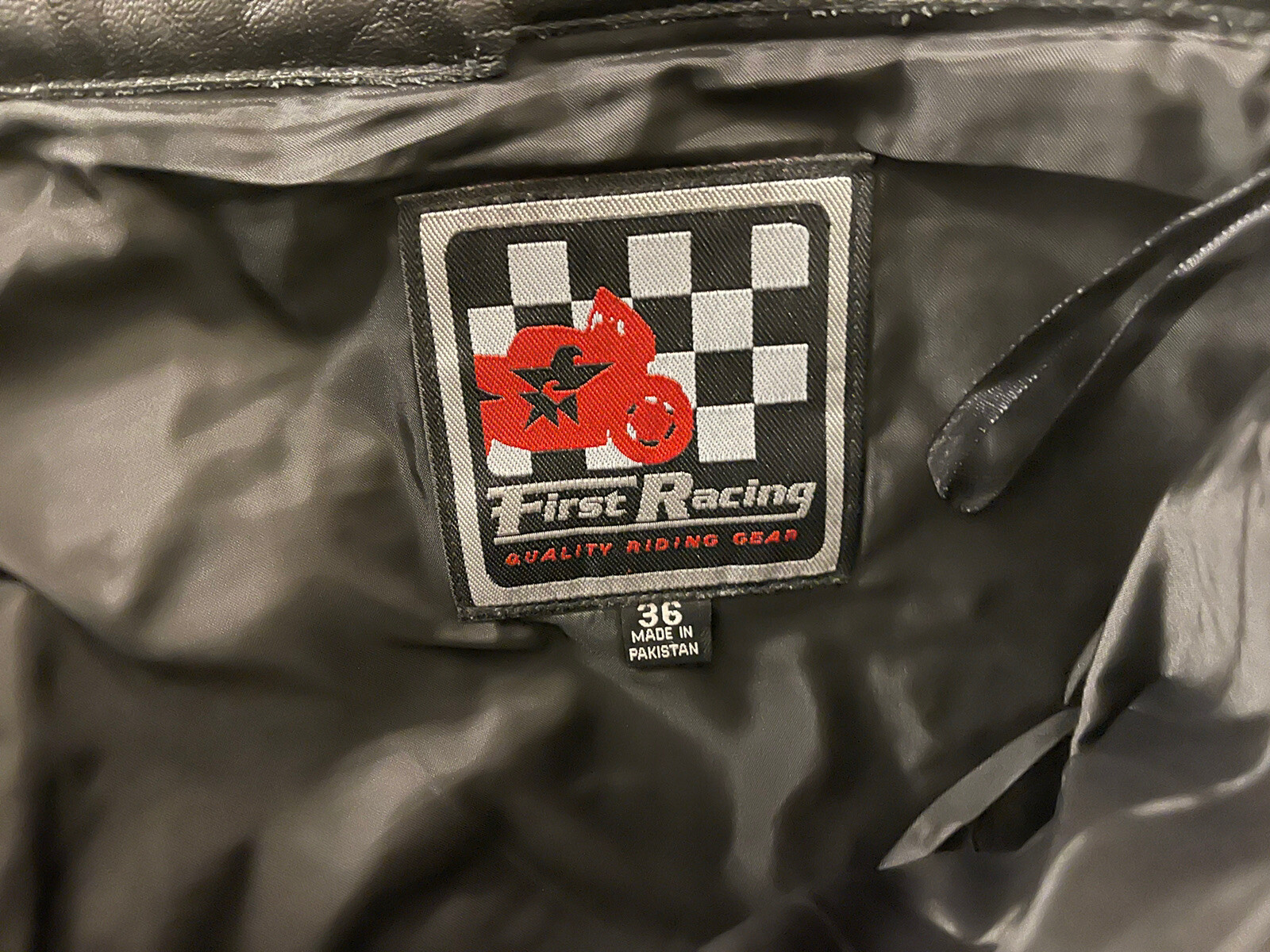 First Racing Men's Leather Pants with Kevlar Size 36 - Gem