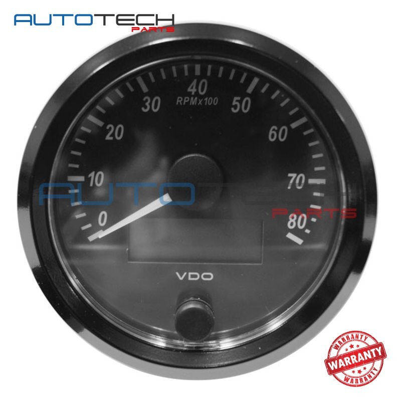 12/24V TACHO 80/85MM 8000RPM TACHOURMETER PULSE SIGNAL VDO SINGLEVIU | eBay