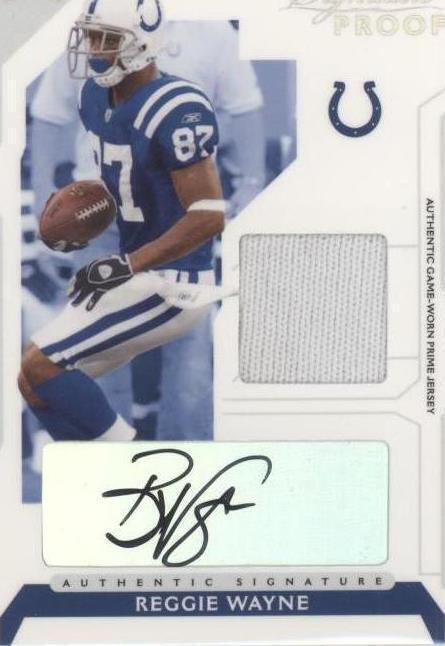 2006 Playoff NFL Playoffs - Reggie Wayne #49 Silver Signature Proof ...