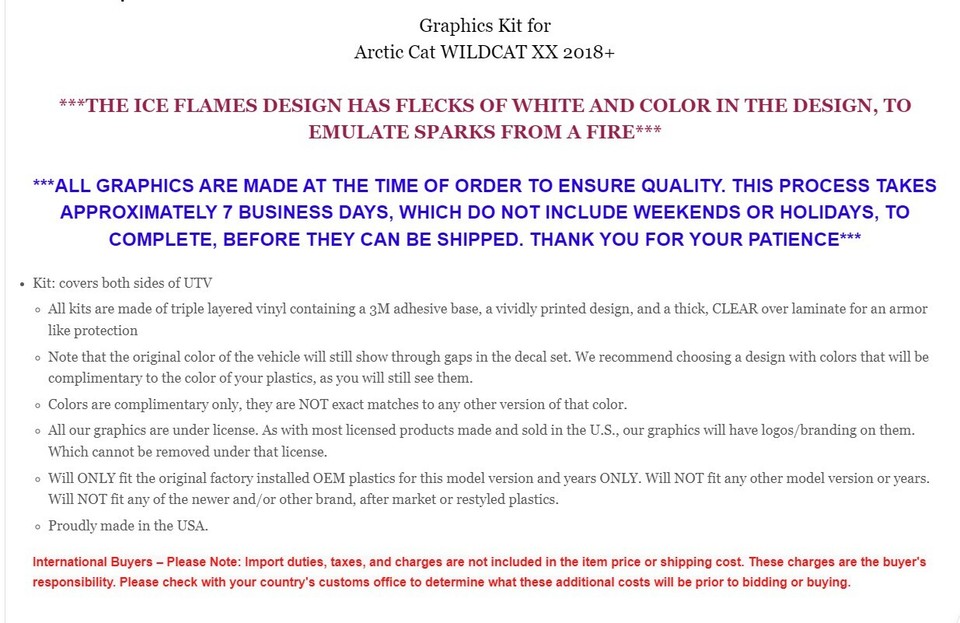 UTV Graphics Kit Decal Sticker For Textron Wildcat XX 2018 & Up ICE ...