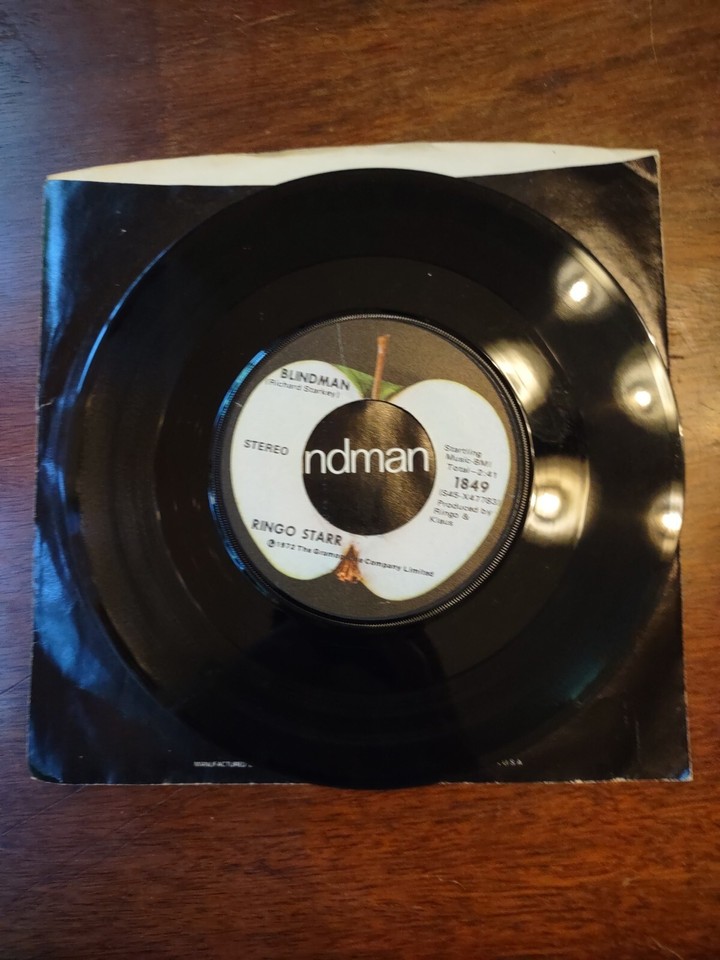 Ringo Starr - Back OFf Boogaloo / Blindman - 1972 45rpm 7" Vinyl ...