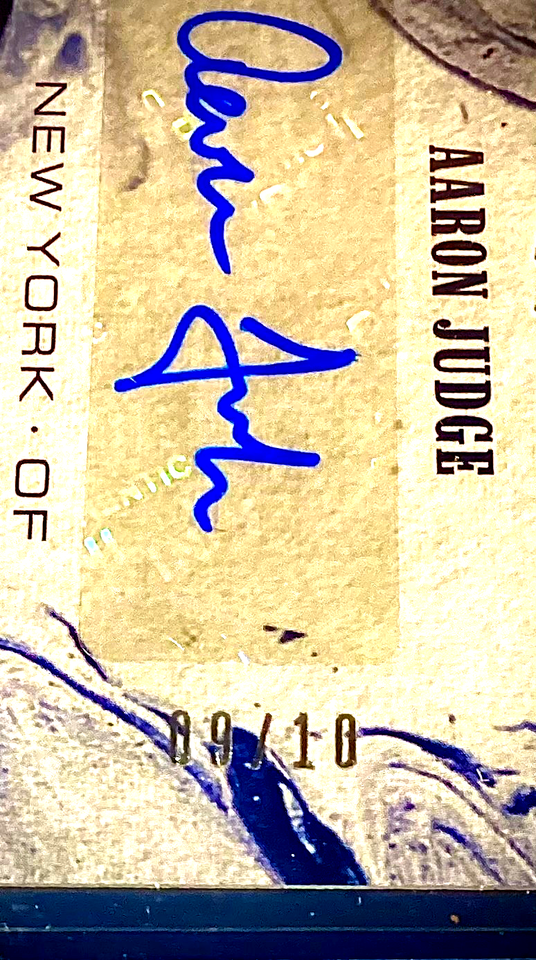 Aaron Judge Autograph #9/10 SP 2018 Panini Diamond Kings Signatures ...