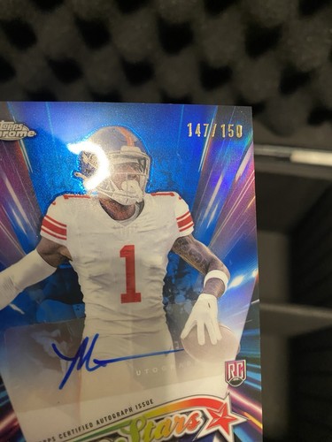 Rookie Auto Malik Nabers /150 Topps Chrome Future Stars Color Match ...