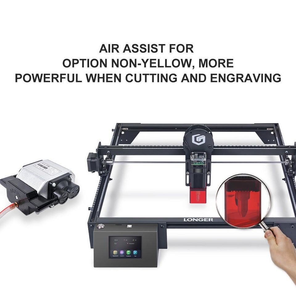 Longer Ray5 20W Laser Air Assist Kits Pump Air Flow for Laser Engraver ...