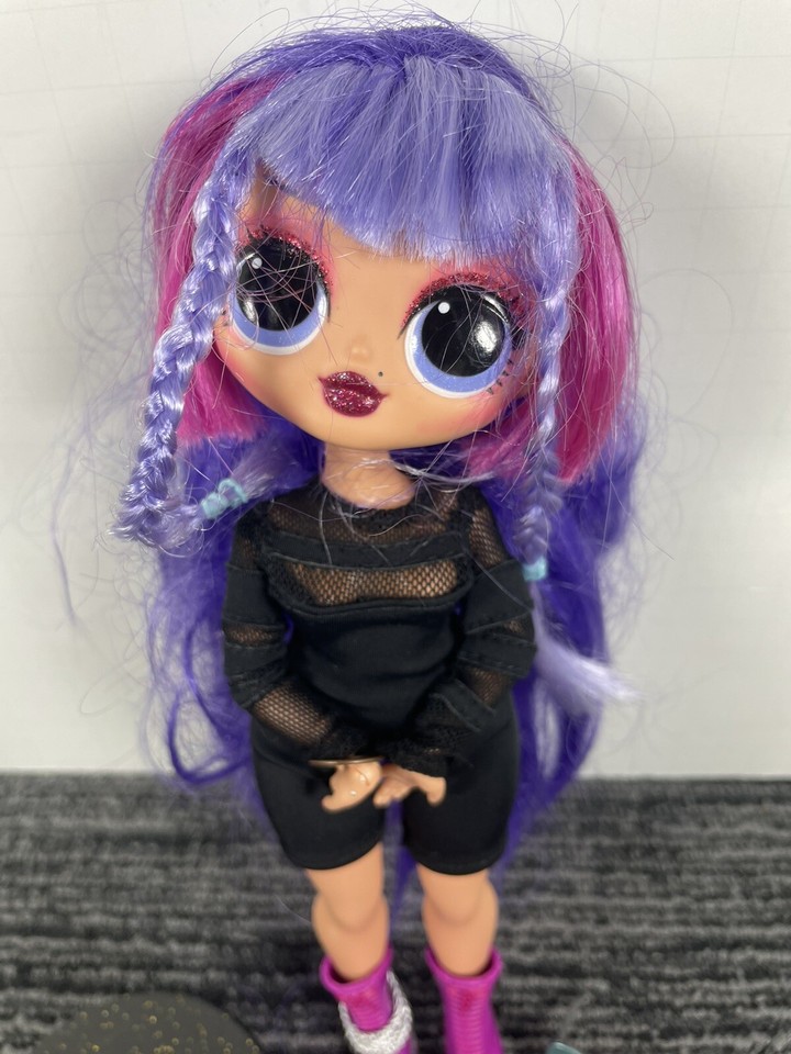 🔥LOL Surprise OMG Shadow Winter Disco Fashion Purple Hair Doll With ...