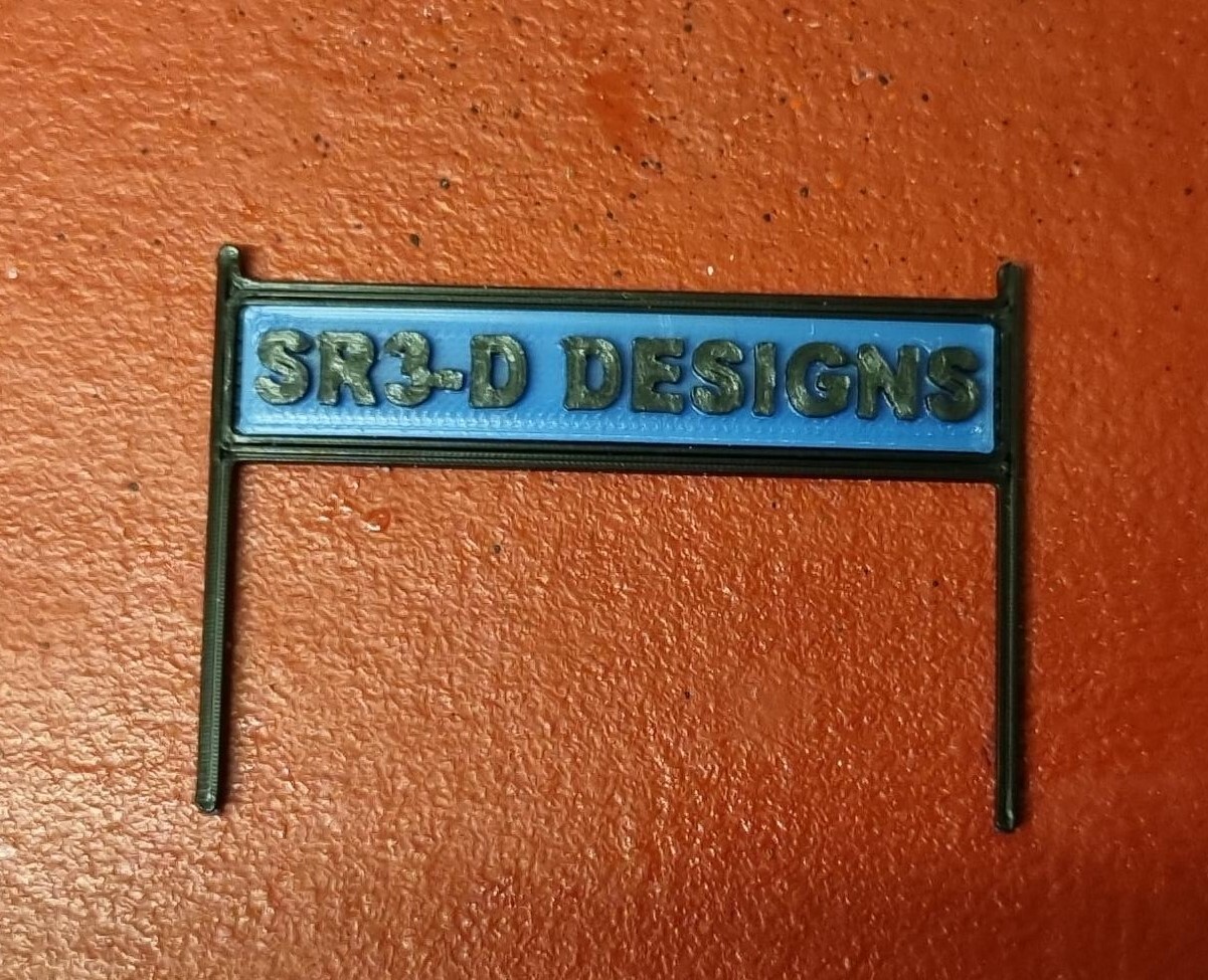 TT gauge model railway station sign 7 colours Customisable Name Set of ...