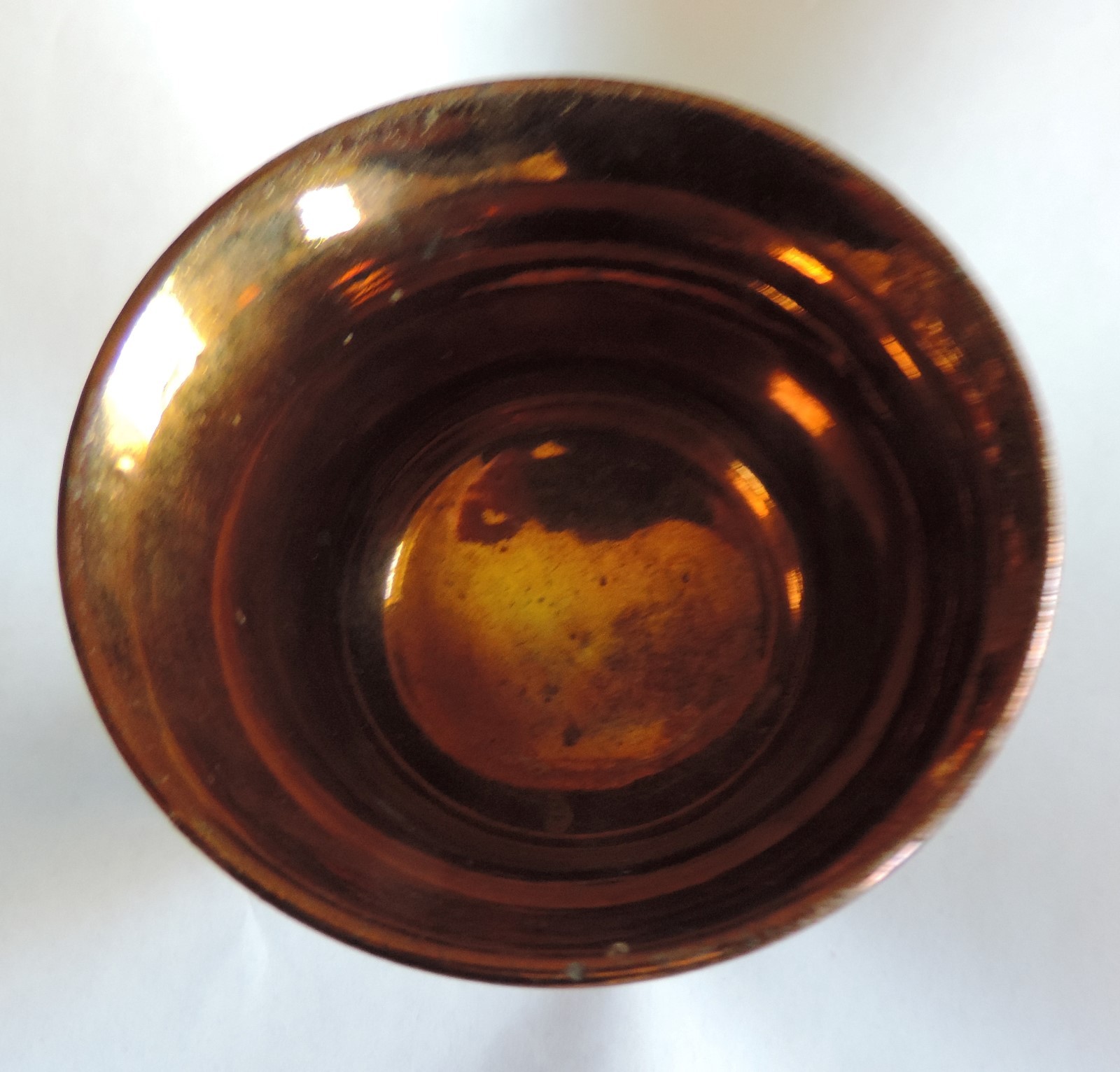 Antique 19th c, English Pottery Copper Luster Goblet Wine Glass ...