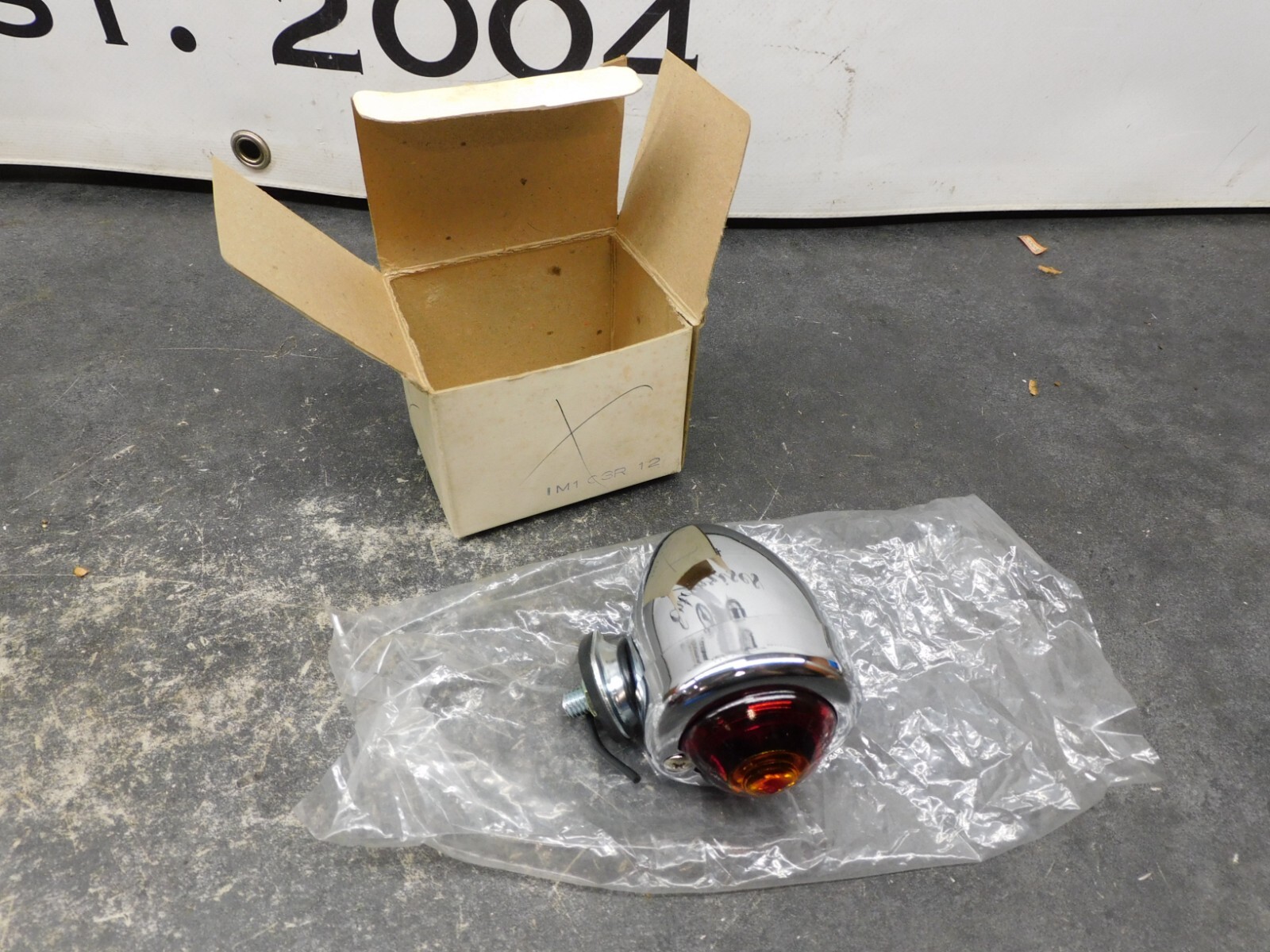 Harley Panhead Shovelhead Knucklehead NOS Amber Red Bullet Maker Lights ...