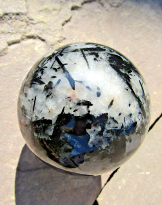 Natural Black Tourmaline Crystal Sphere Health Wealth Love weight Loss ...