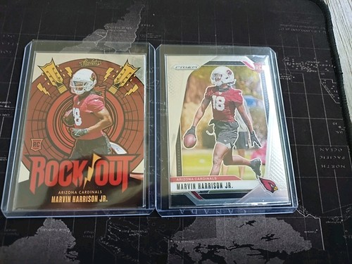2 Marvin Harrison Jr Cards Prizm Base And Rock Out | eBay