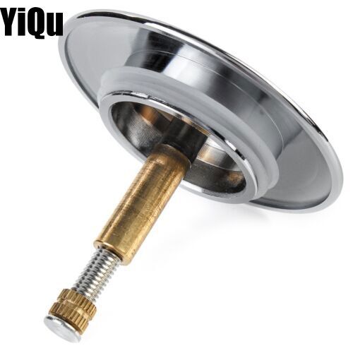 New 70mm Chrome Click Clack Basin Waste Pop Up Bath Sink Push Button ...