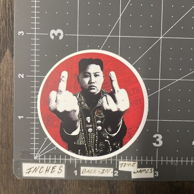 Angry Kim Jong-un North Korea Adult Humor Sticker For Guitar Phone Ect ...