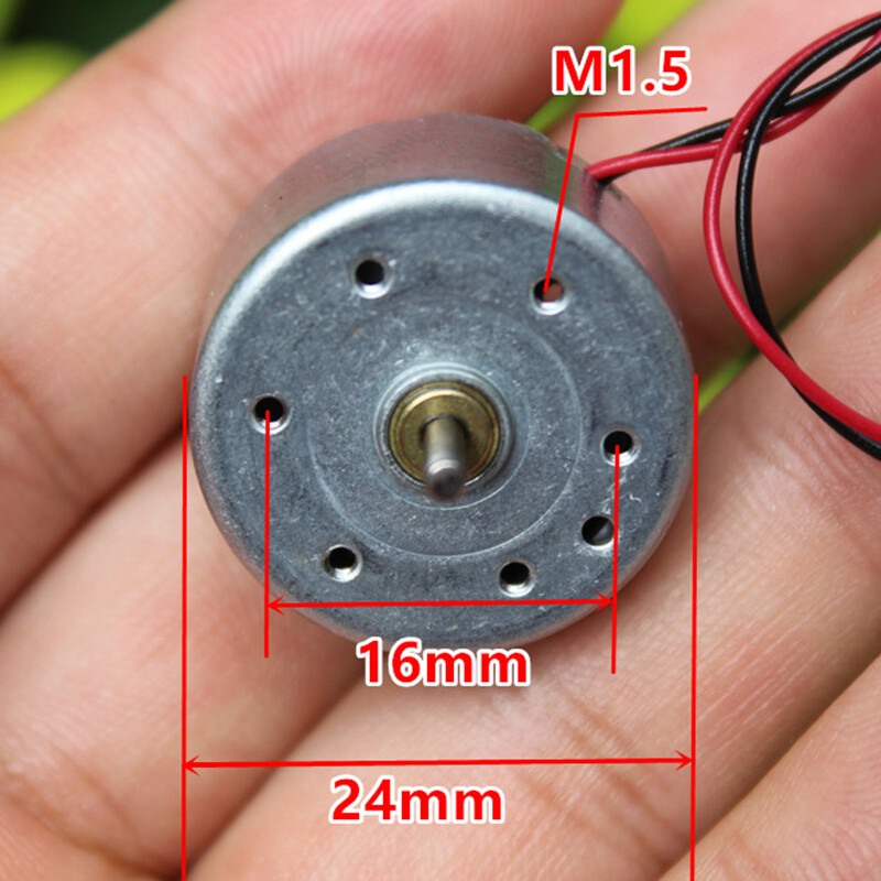 RF-300CA DC3V 6V 9V 5700RPM Micro Mini Mute 24mm Round Spindle Motor ...