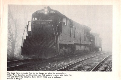 Clinchfield Locomotive #3602 In Ridge North Carolina Short Train Vtg ...