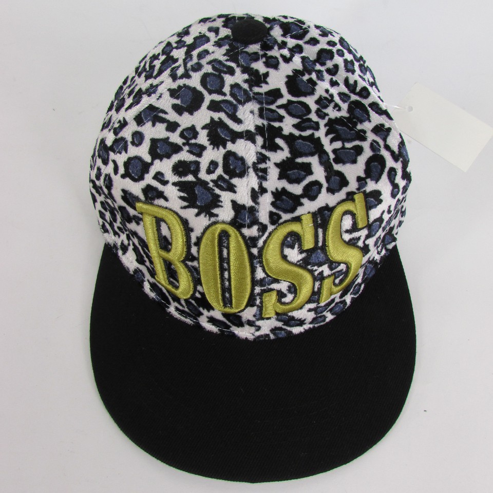 Women Men Denim Black Baseball Cap Fashion BOSS Hat Animal Print ...