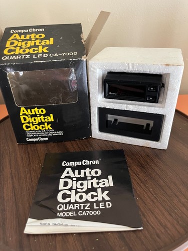 CompuChron 12v Ground Auto Digital Quartz Clock LED Display CA-7000 NEW ...