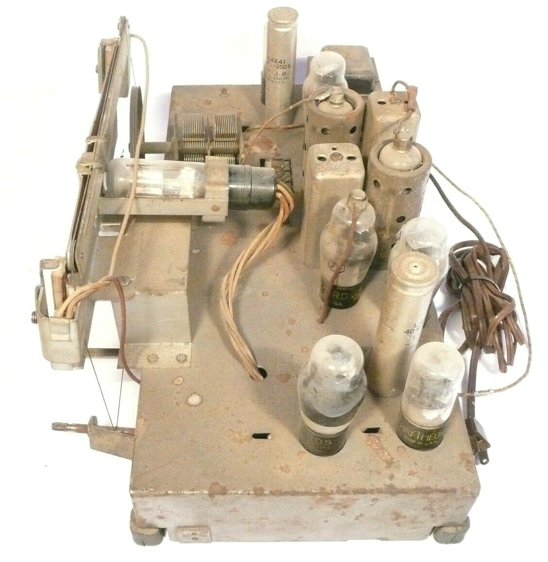 vintage WARD'S AIRLINE 62-901 Radio: UNTESTED CHASSIS w/ 9 TUBES & GOOD ...