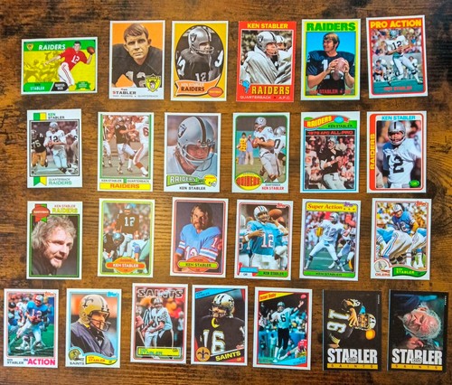 1968-85 Ken Stabler Raiders Oilers Saints lot of 25 Custom Hand Made ...