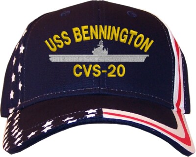 USS Bennington CVS-20 Embroidered Baseball Cap Hat Stars & Stripes | eBay