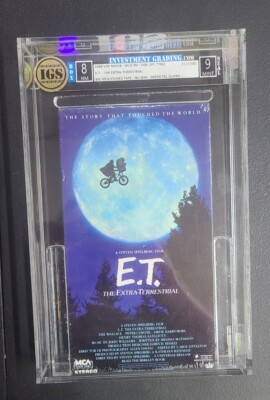 ET VHS TAPE 1982 GREEN SEALED GRADED. * IGS - 8 NM, 9 MINT, Original ...