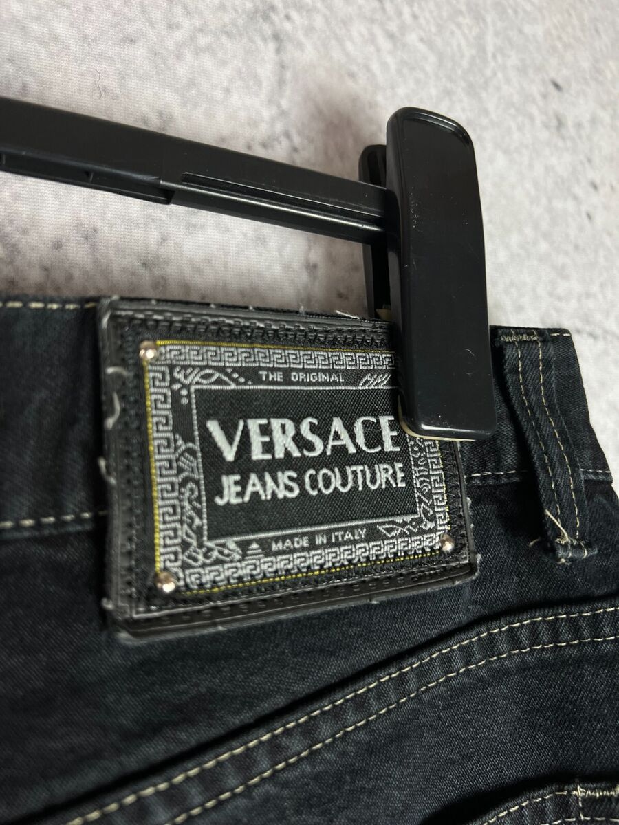 VERSACE Jeans Couture Mens Black Pants Straight Leg Classic VERSACE Jeans Couture Mens Black Pants Straight Leg Classic