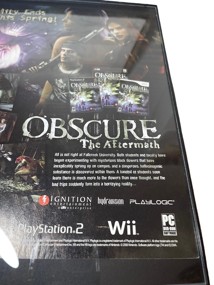 2008 Obscure The Aftermath Video Game Vintage Print Ad Playlogic Framed ...