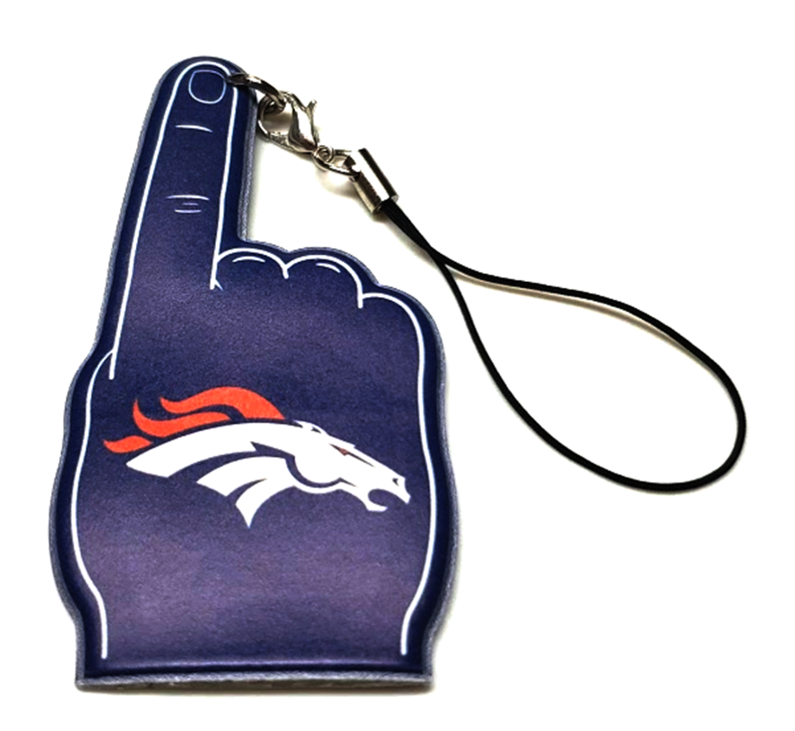 DENVER BRONCOS DANGLER NFL WERE #1 FINGER PUPPET TWO SIDED FOAM-LINED ...