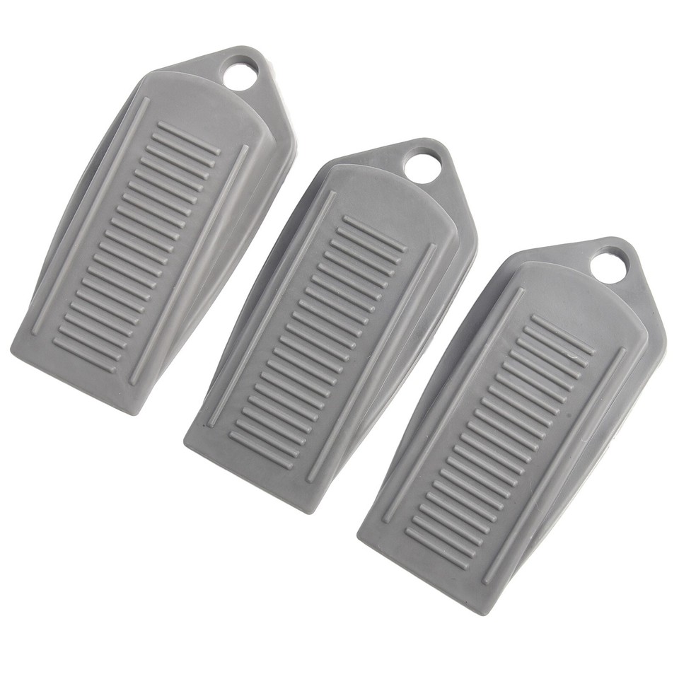 Large Black Rubber Door Stopper Wedge Heavy Duty Office Home Block ...