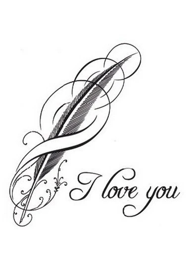 I Love You Tattoo Fonts