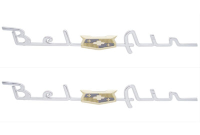 1953 1954 Chevy Passenger Car Bel Air Script Rear Quarter Panel Emblems ...