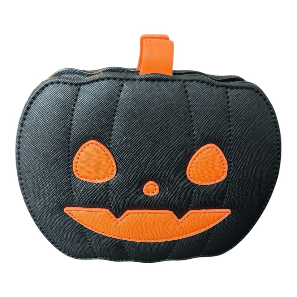 Halloween Bag PU Leather Novelty Pumpkin Purse Adjustable Strap ...