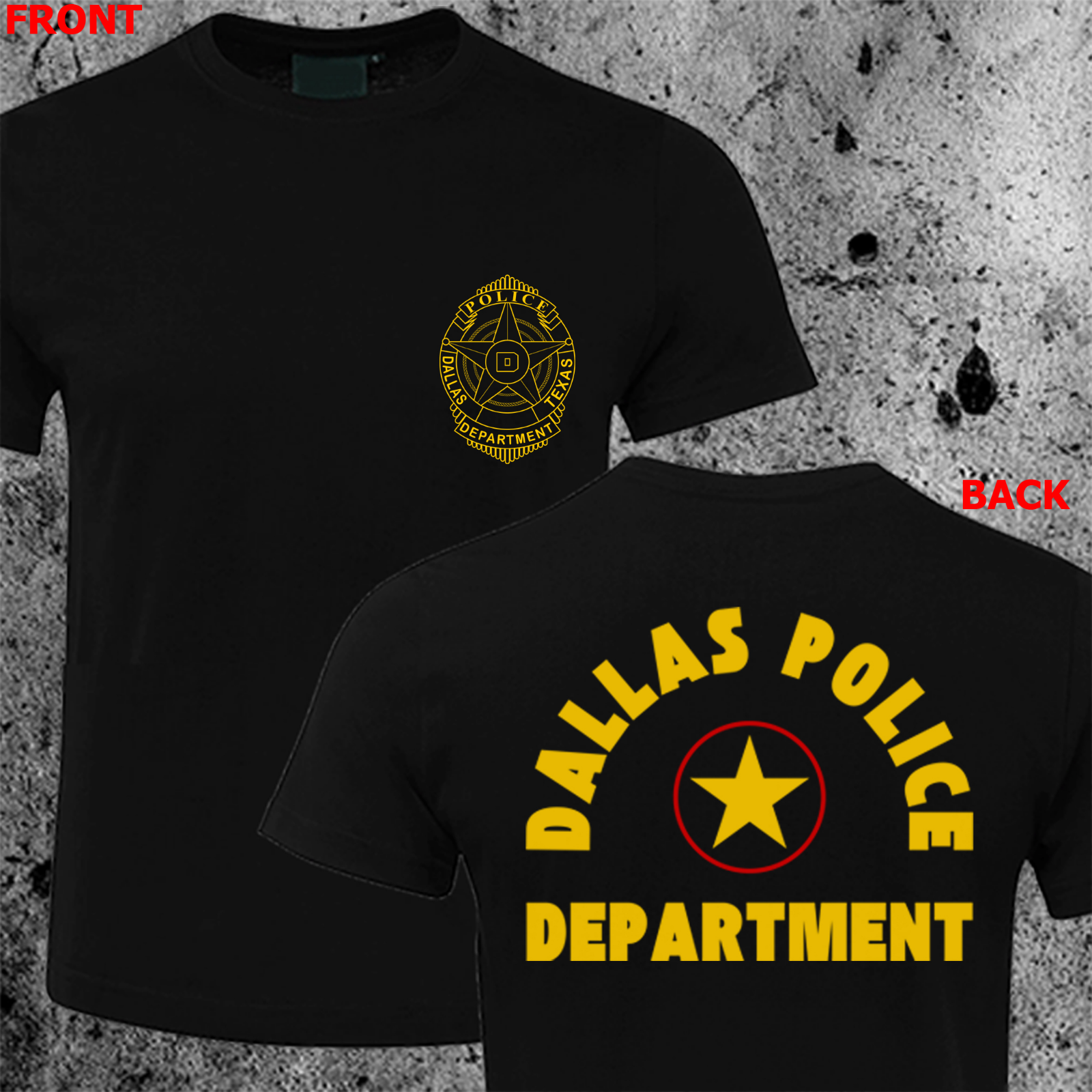 Dallas Texas Police Department Badge TShirt HQ Design | eBay