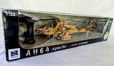 New Ray RC Apache Helicopter Chopper Infra-red remote 1:32 | eBay