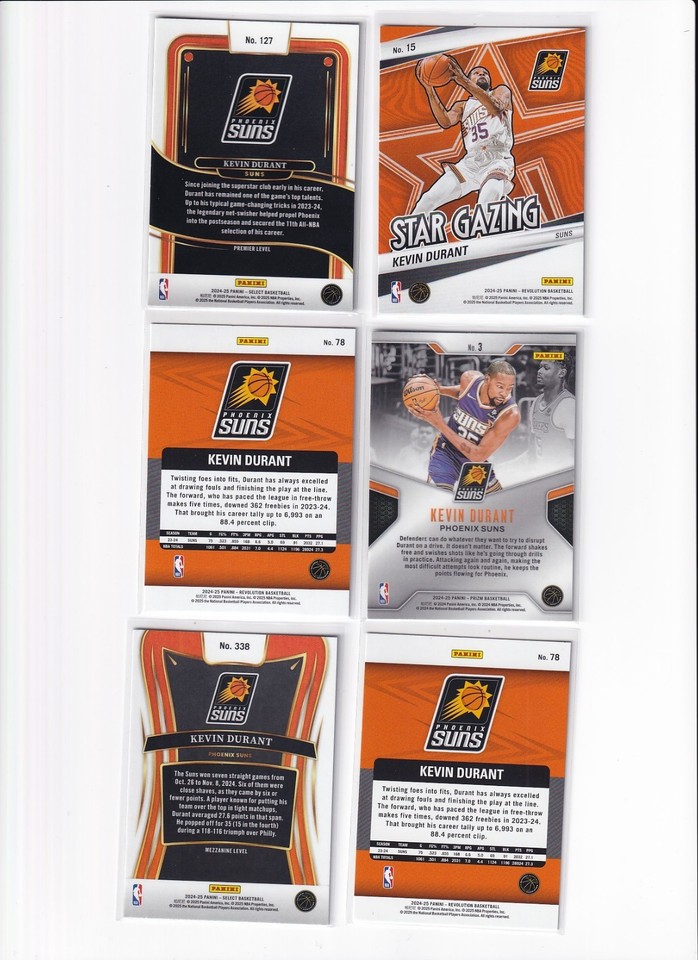 Kevin Durant Card Lot – 6 Cards – Select, Revolution - FREE Shipping | eBay