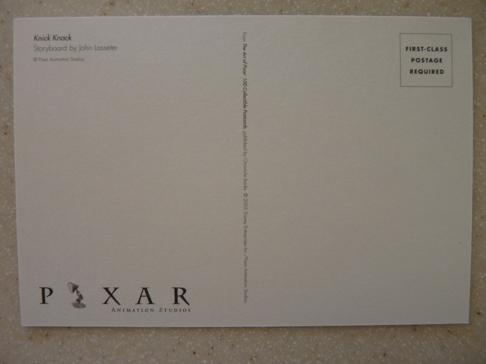Disney: The Art Of Pixar Postcard KNICK SNOWMAN Knick Knock Storyboard ...