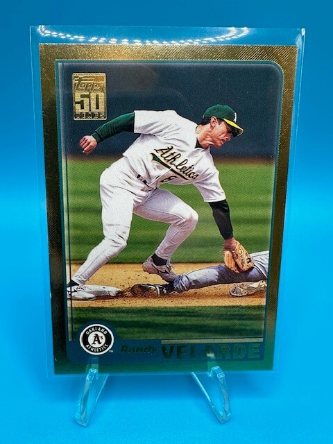 2001 Topps Series 1 #270 Randy Velarde Gold /2001 Oakland Athletics A's ...