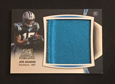 JOE ADAMS CERTIFIED AUTHENTIC RELIC JERSEY CARD CAROLINA PANTHERS 42/45 ...