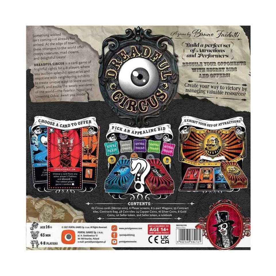 Boardgame Dreadful Circus Box NM | eBay