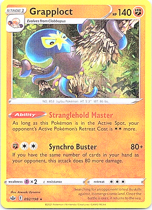 Grapploct 092/198 Pokemon Chilling Reign Holo Foil Light Play | eBay