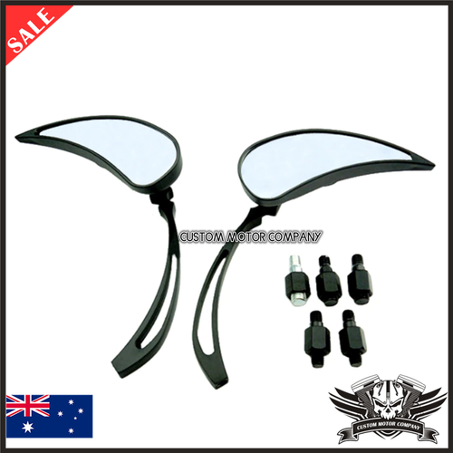 Black Motorcycle Rear Mirrors For Honda XL Dyna Super Glide V-Rod V ...