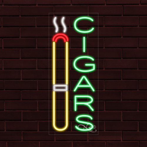 NEW "CIGARS" w/LOGO VERTICAL 30x12x1 INCH LED FLEX WINDOW/WALL INDOOR ...