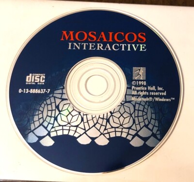 Mosaicos Interactive 1998 CD-ROM PC DISK ONLY No Art, Case or Tracking ...
