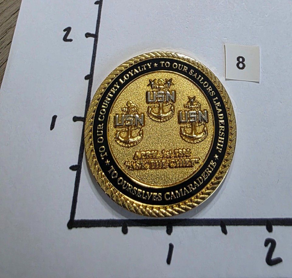 USS CHIEF MCM 14 CHIEF'S MESS CHALLENGE COIN | eBay