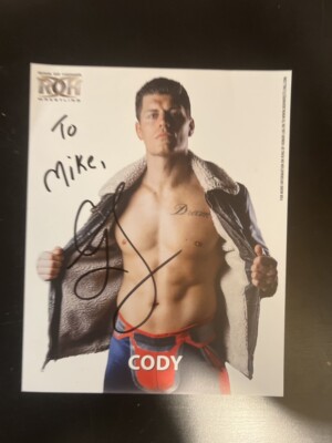 Official Ring of Honor Cody Rhodes Autographed Promo ROH | eBay