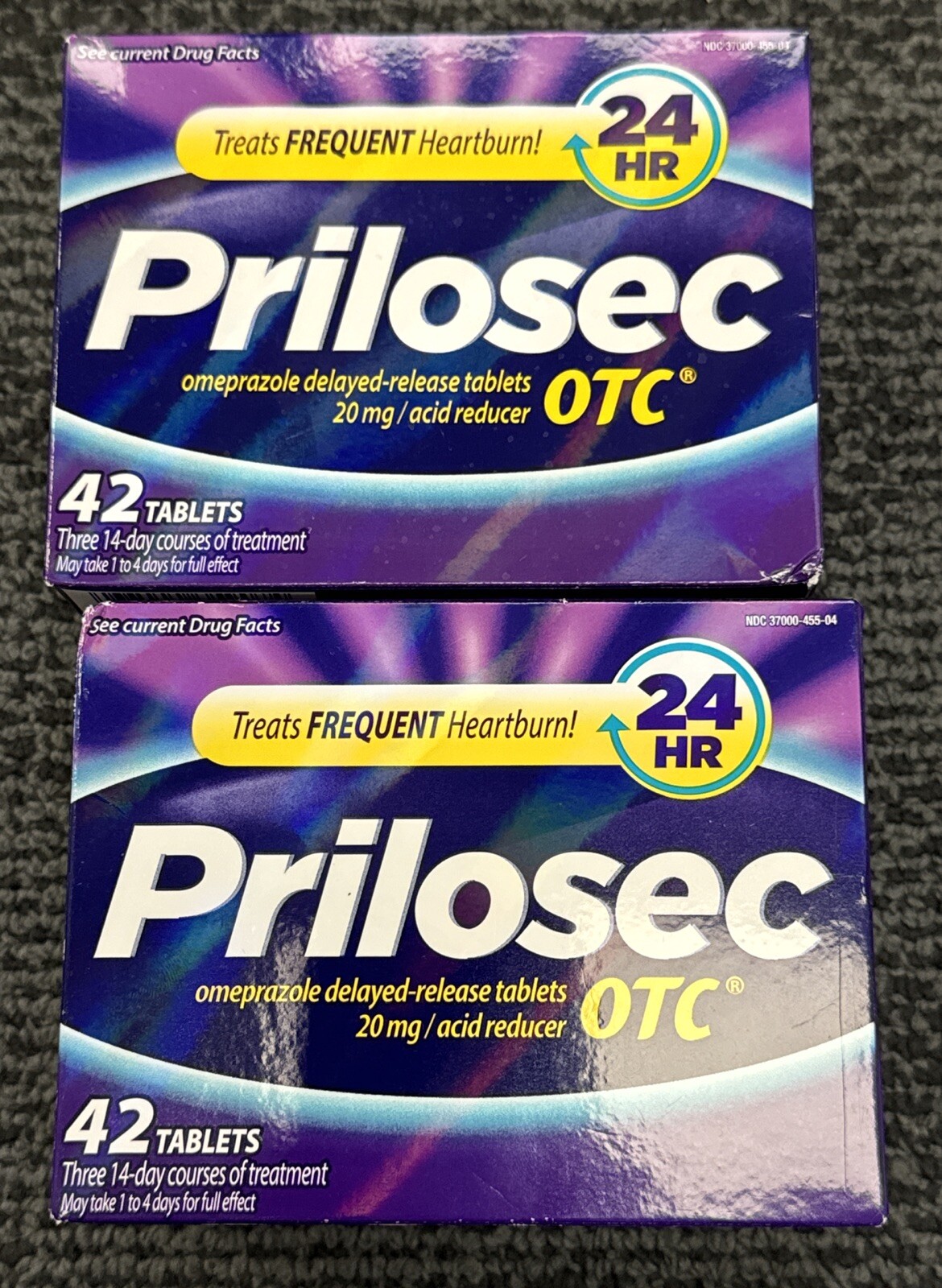 PRILOSEC OTC 2 X 42 (84) OMEPRAZOLE 20mg ACID REDUCER *24 HOUR RELIEF ...